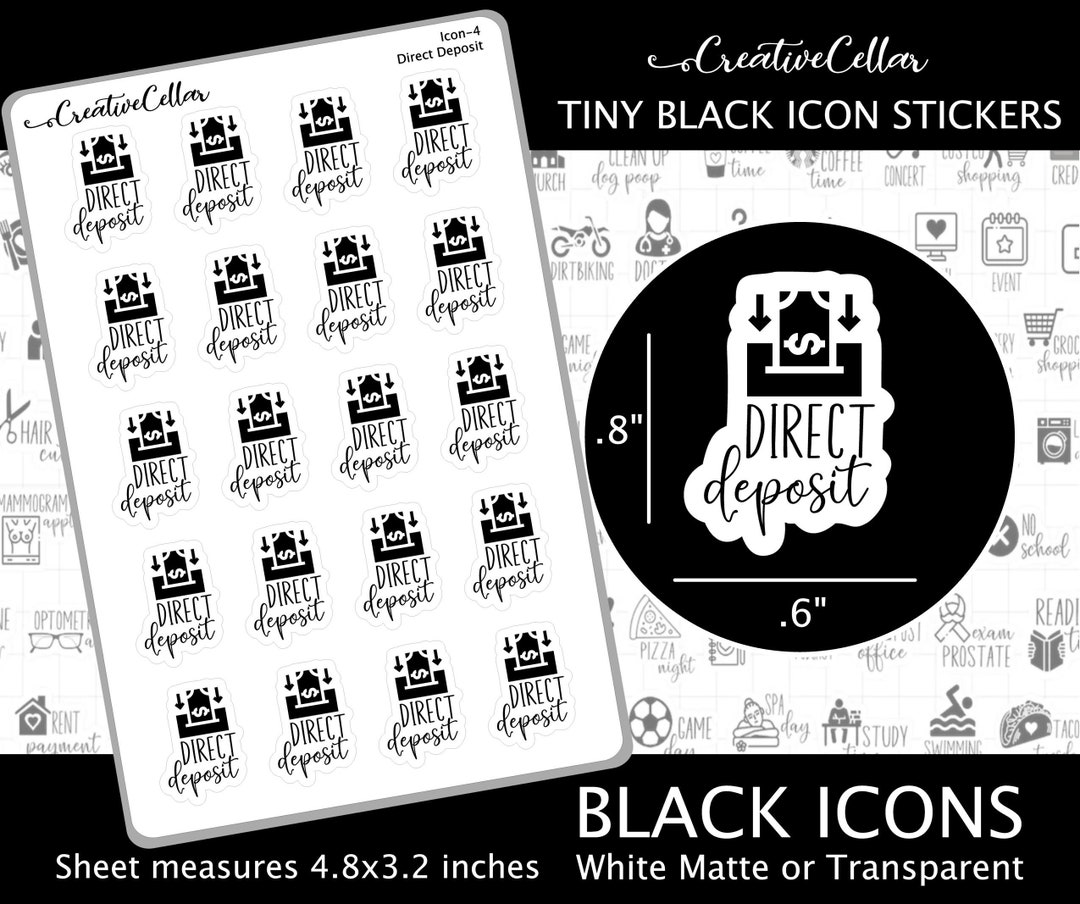 ICON-4 // Direct Deposit Planner Stickers Payday Banking - Etsy