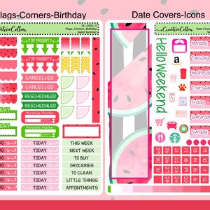 EC-3003 //planner Stickers Sweet Summer Kit - Weekly EC 7x9 Planner ...