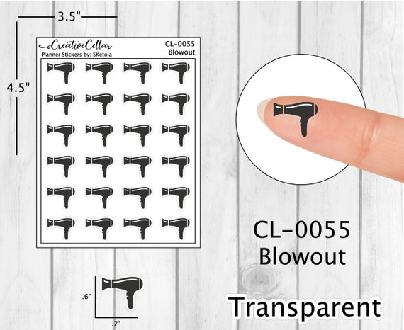 CL-0055 // Blowout Planner Stickers CLEAR for Planner 24 - Etsy