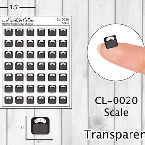 CL-0020 // Scale Planner Stickers 42 CLEAR Stickers - Etsy