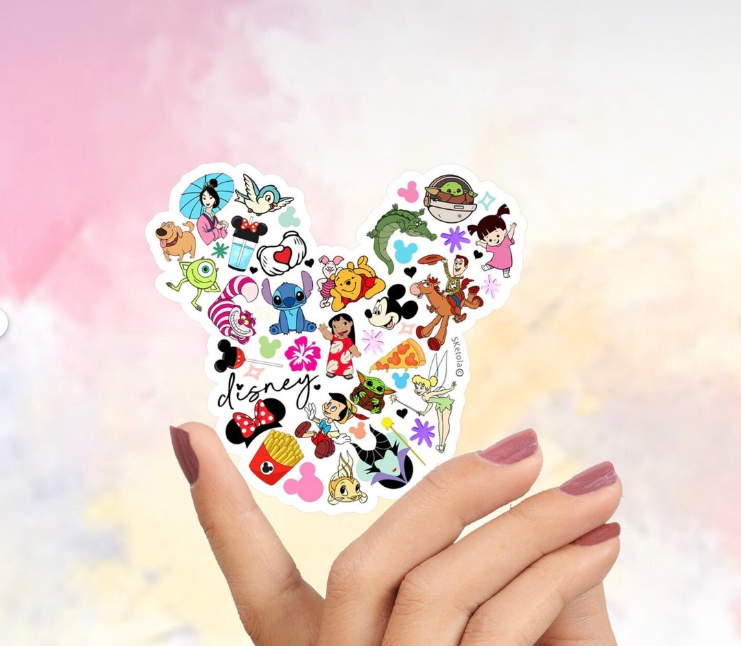 Vinyl Sticker || Mickey Disney Waterproof Glossy Die Cut Sticker for ...