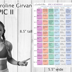 EC-0008 // Caroline Girvan EPIC II Workout Planner Stickers - Etsy