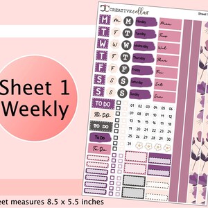LD-K005 //laurel Denise Planner Sticker Kit - Purple Passion Weekly and ...