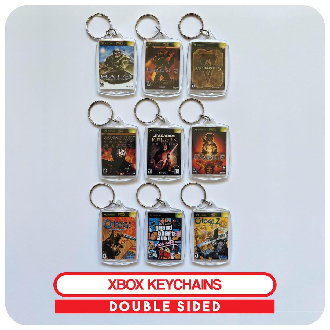 Miniature Xbox Video Game Case Art Keychain | Retro Gamer Keychain ...
