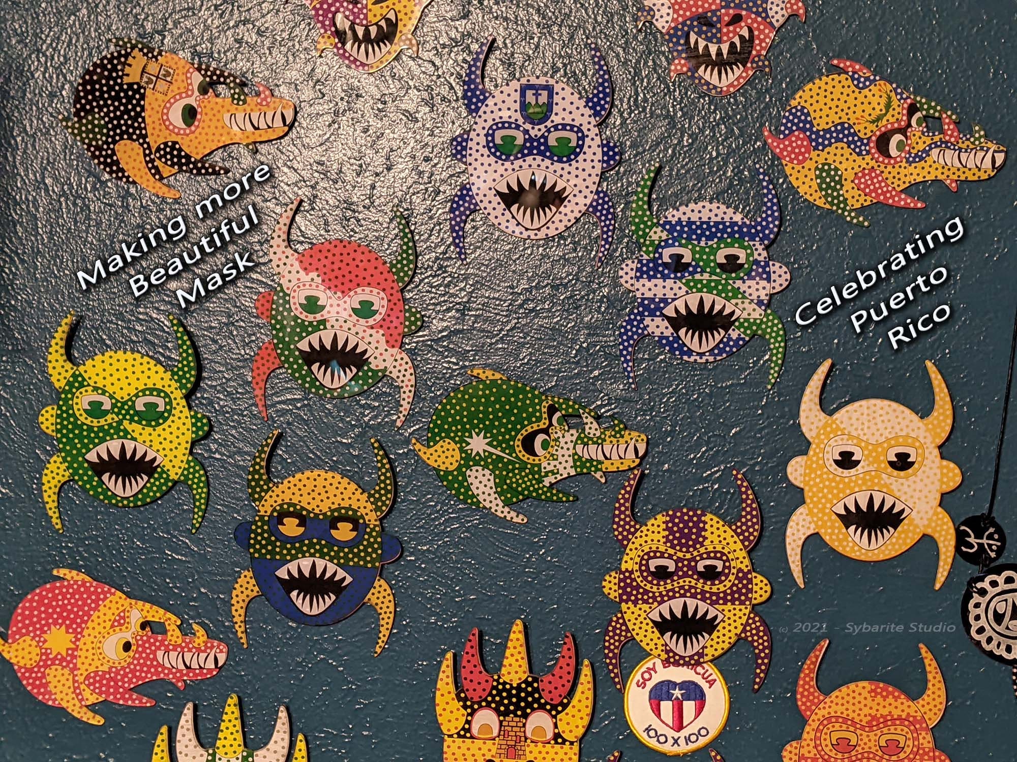 Celebrating Puerto Rico Las Marias Mini-vejigante Mask Wall - Etsy