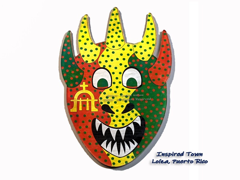 Celebrating Puerto Rico - Loíza Mini-vejigante Mask Wall Art - Etsy