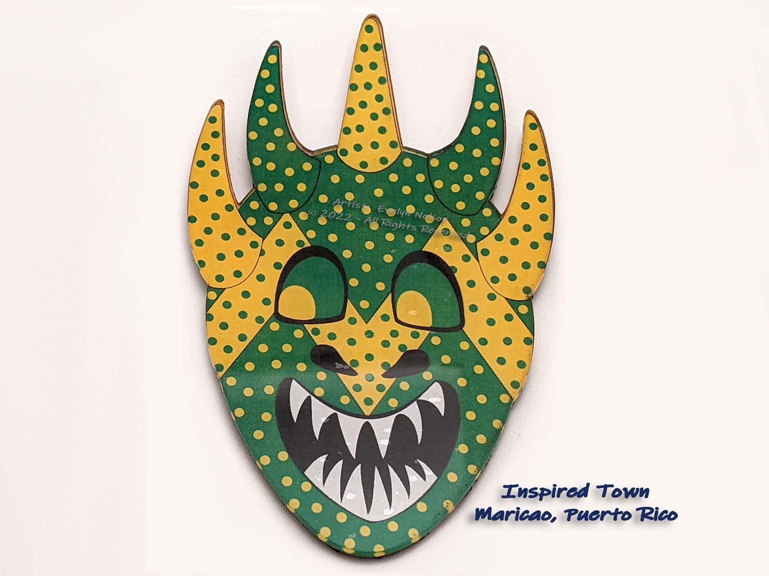 Celebrating Puerto Rico - Maricao Mini-vejigante Mask Wall Art - Etsy
