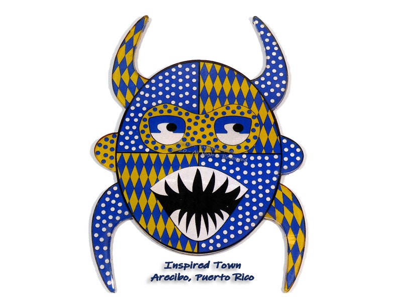 Celebrating Puerto Rico - Arecibo Mini-vejigante Mask Wall Art - Etsy