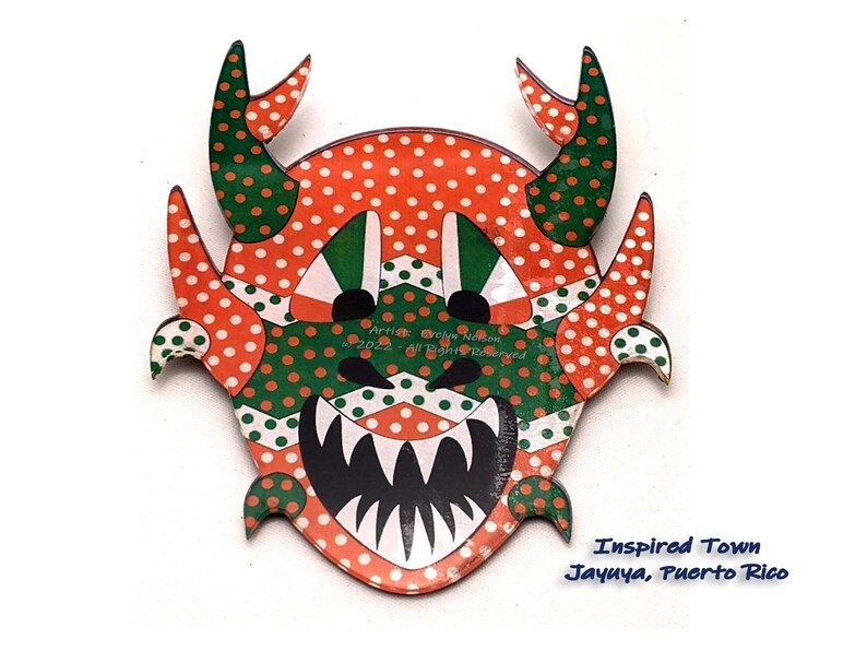 Celebrating Puerto Rico - Jayuya Mini-vejigante Mask Wall Art - Etsy