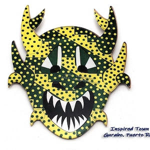 Celebrating Puerto Rico - Gurabo Mini-vejigante Mask Wall Art - Etsy