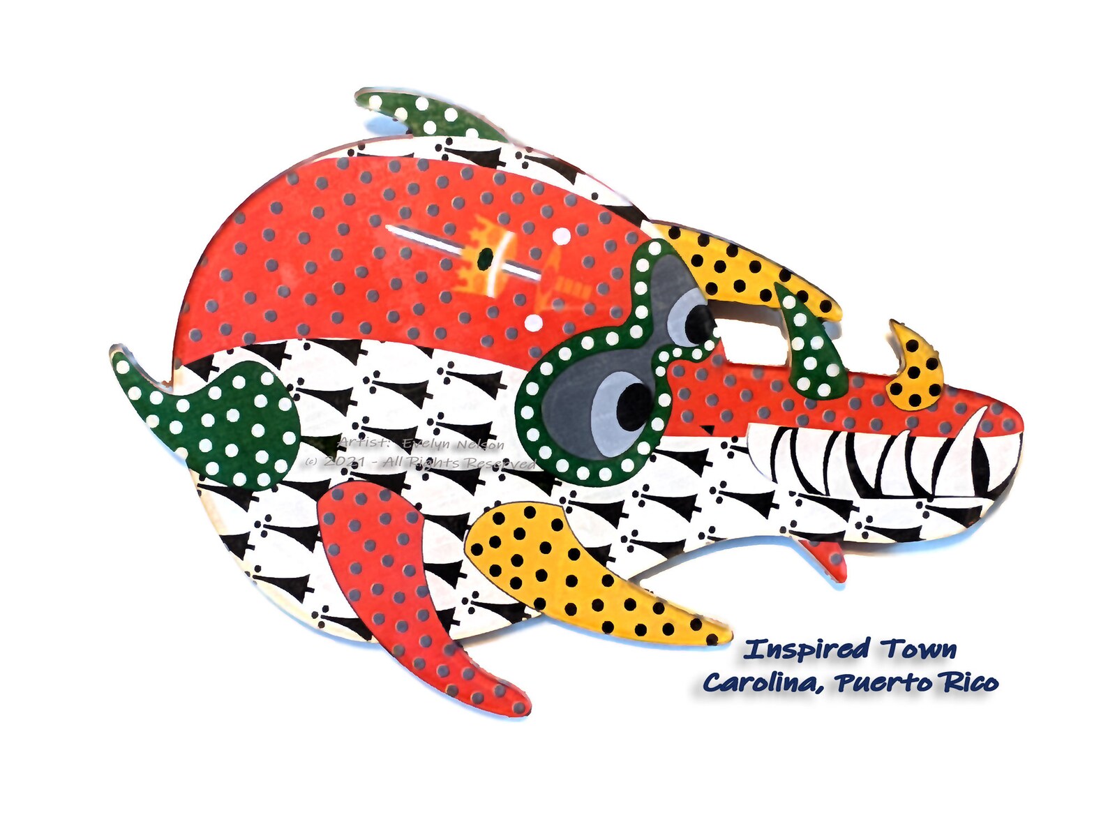 Celebrating Puerto Rico - Carolina Mini-vejigante Mask Wall Art - Etsy