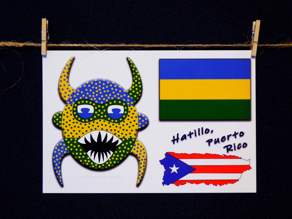 Celebrating Puerto Rico Set of 5 Postcards hatillo - Etsy
