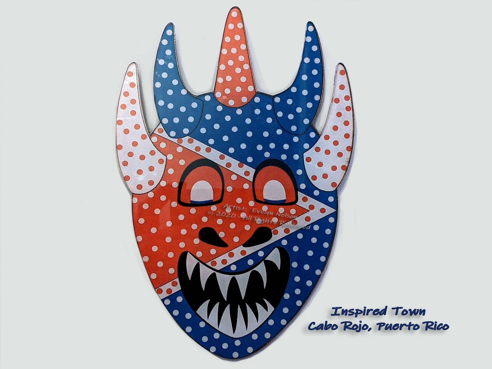 Celebrating Puerto Rico - Cabo Rojo Mini-vejigante Mask Wall Art - Etsy