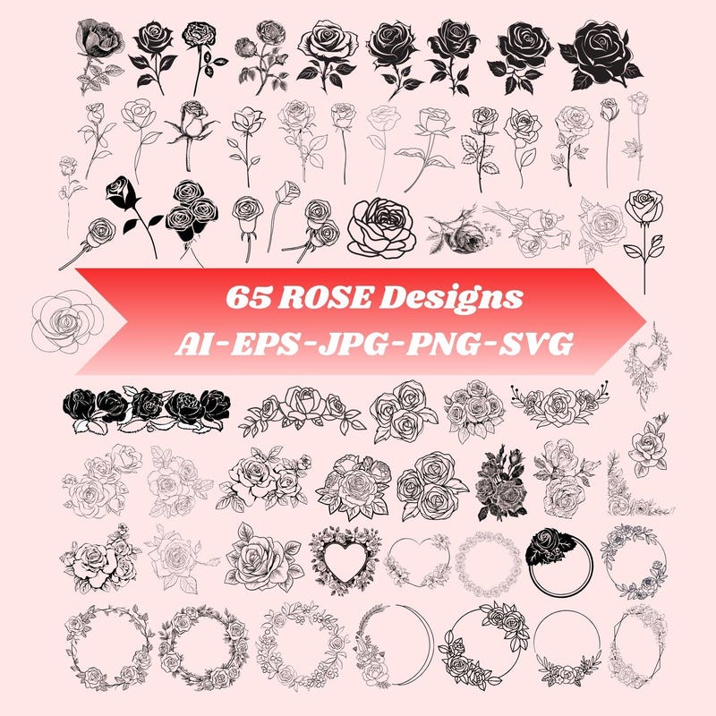 Rose Svg - Etsy