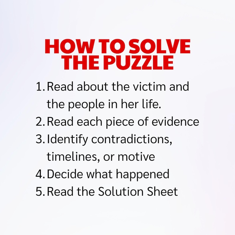 Printable Murder Mystery Game | Cold Case Files Puzzle Kit | Who Done ...