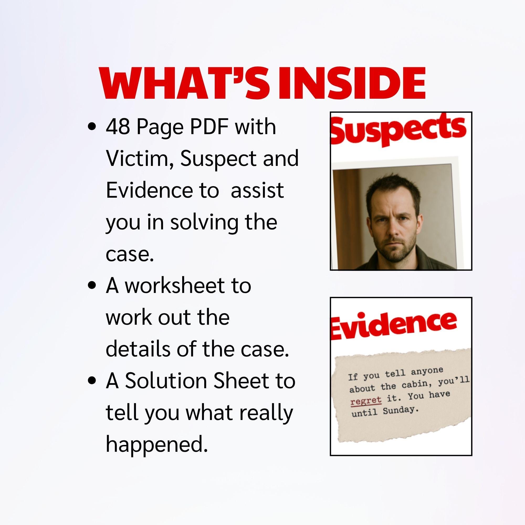 Printable Murder Mystery Game | Cold Case Files Puzzle Kit | Who Done ...