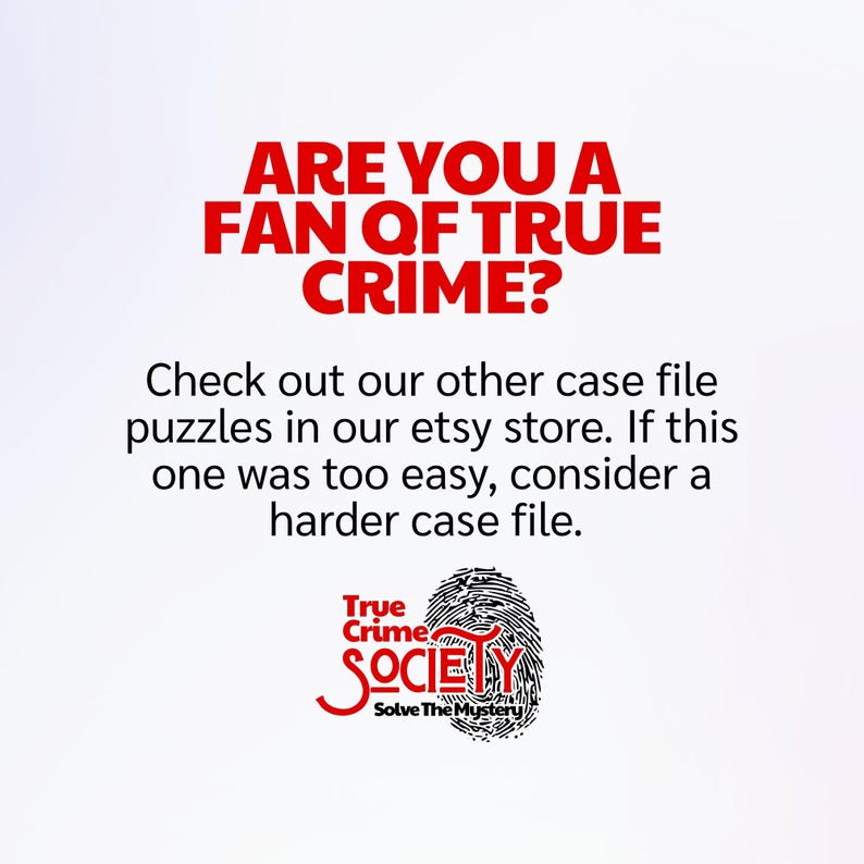 Printable Murder Mystery Game | Cold Case Files Puzzle Kit | Who Done ...