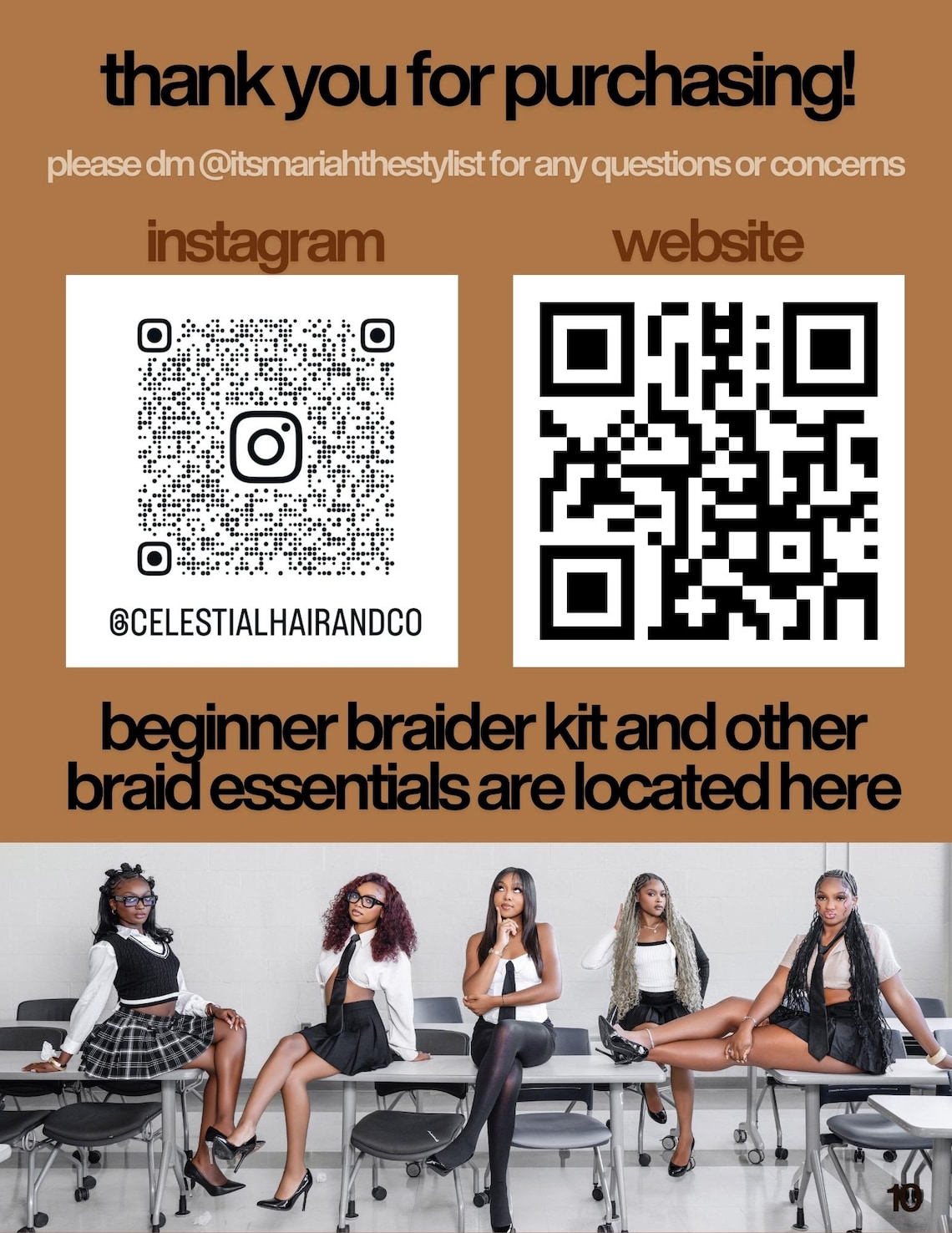Knotless Braid Sizing/ Parting Chart E- BOOK | Digital and Printable - Etsy