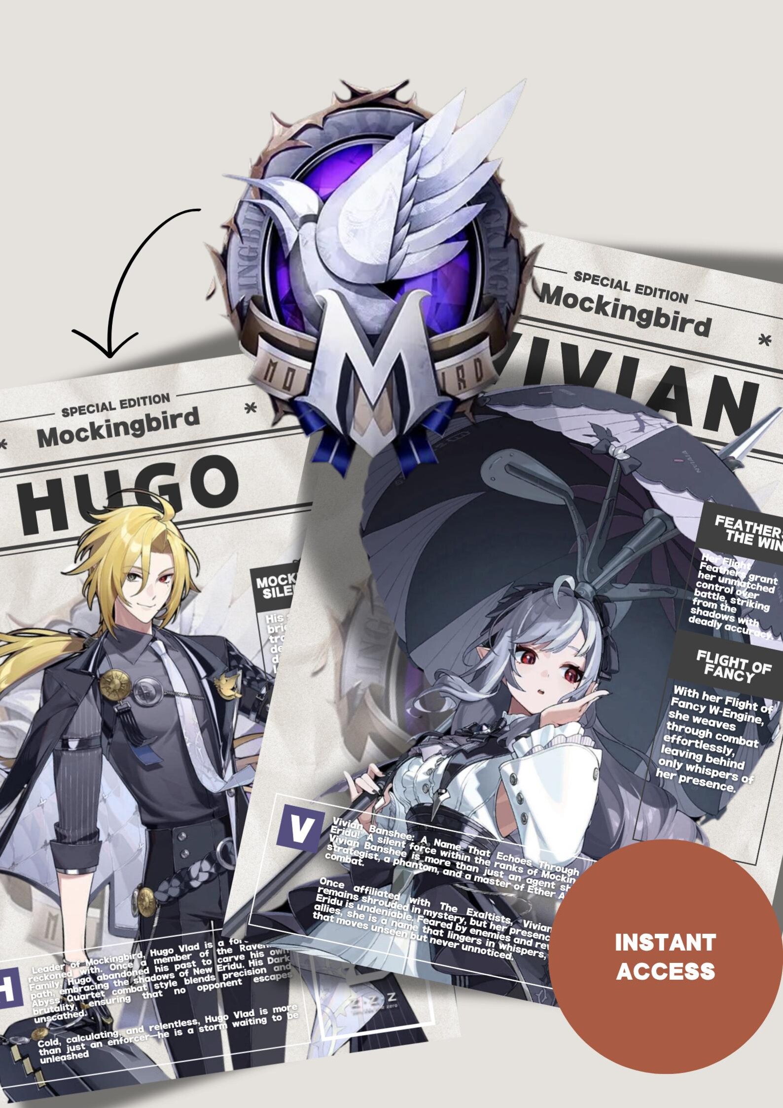 Zenless Zone Zero News Style Poster Set – Burnice, Jane Doe, Yixuan ...