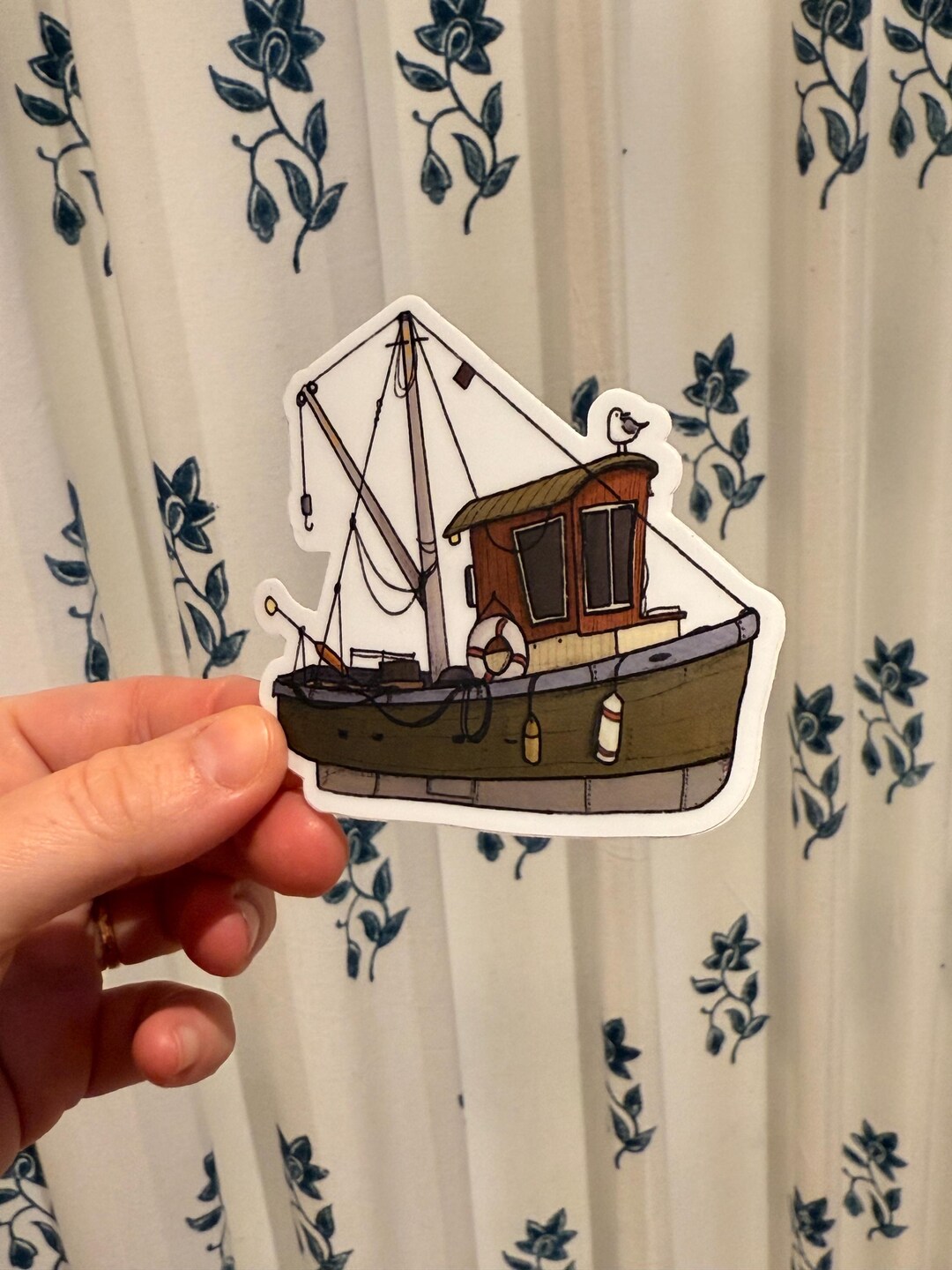 Fishing Boat Sticker - Etsy