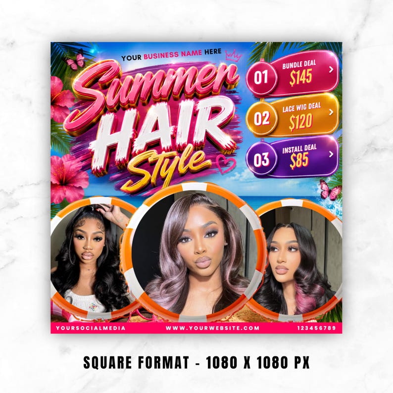 Summer Booking Flyer, DIY Braids Booking Flyer, Braids Summer Sale ...