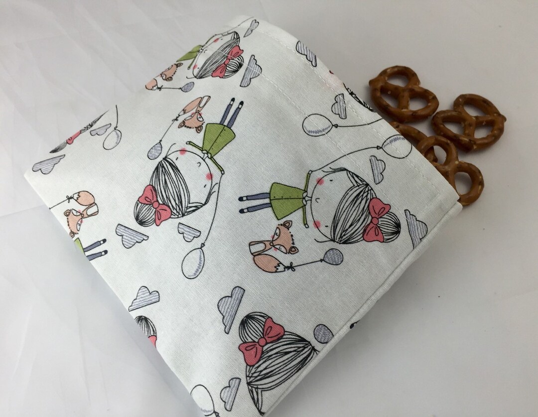 Reusable Snack Bag, Reusable Baggie, Fox Snack Bag, Fabric Snack Bag ...
