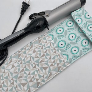Grey Curling Iron Holder, Curling Iron Case, Travel Flat Iron Sleeve ...