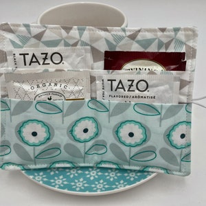 Tea Wallet, Tea Bag Holder, Pink Tea Bag Wallet, Teabag Wallet, Teabag ...