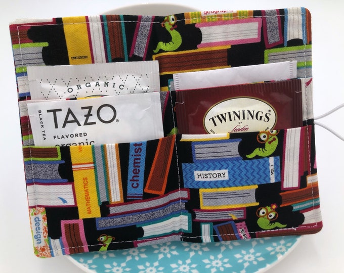 Tea Wallet Librarian Tea Bag Holder Tea Bag Wallet Teabag - Etsy