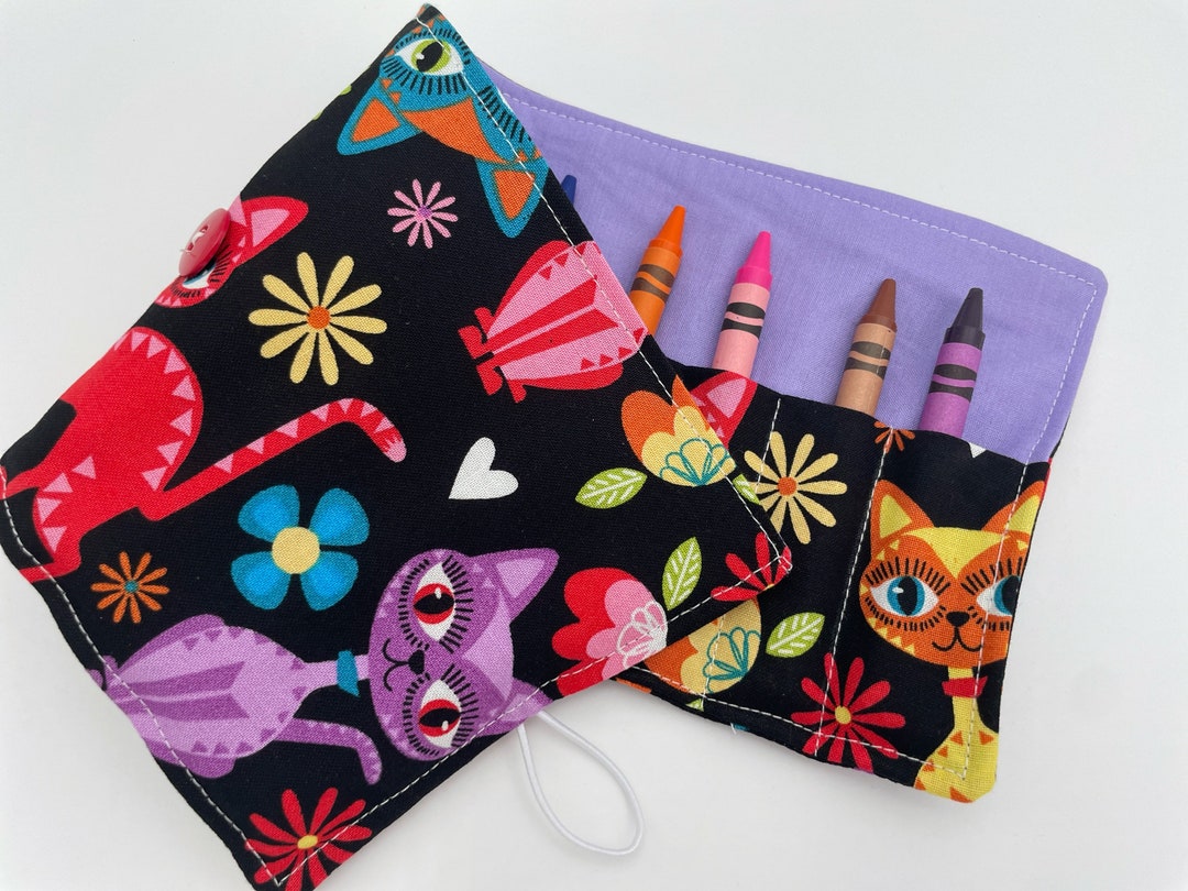 Space Crayon Roll, Crayon Caddy, Gift for Girls, Unicorn Party Favor ...