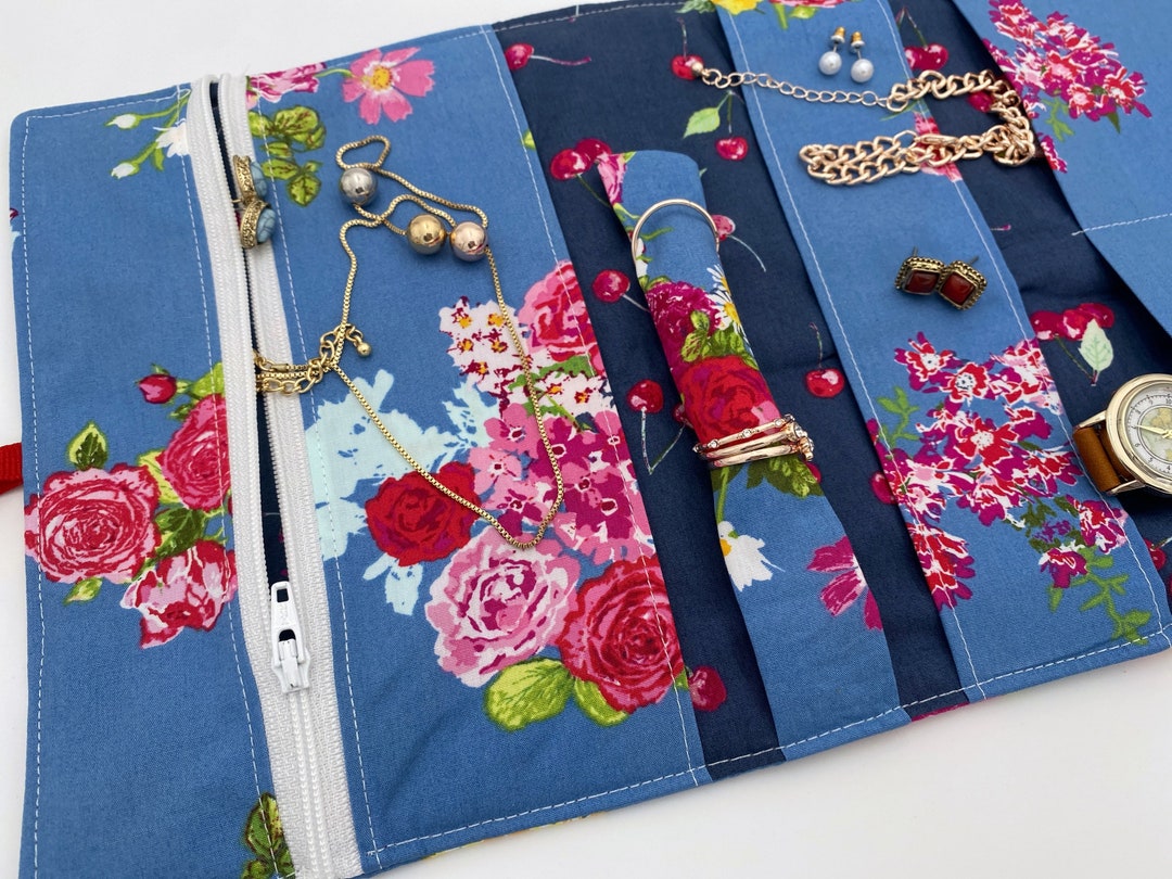 Travel Jewelry Roll, Jewelry Organizer, Jewelry Case, Jewelry Roll Up ...
