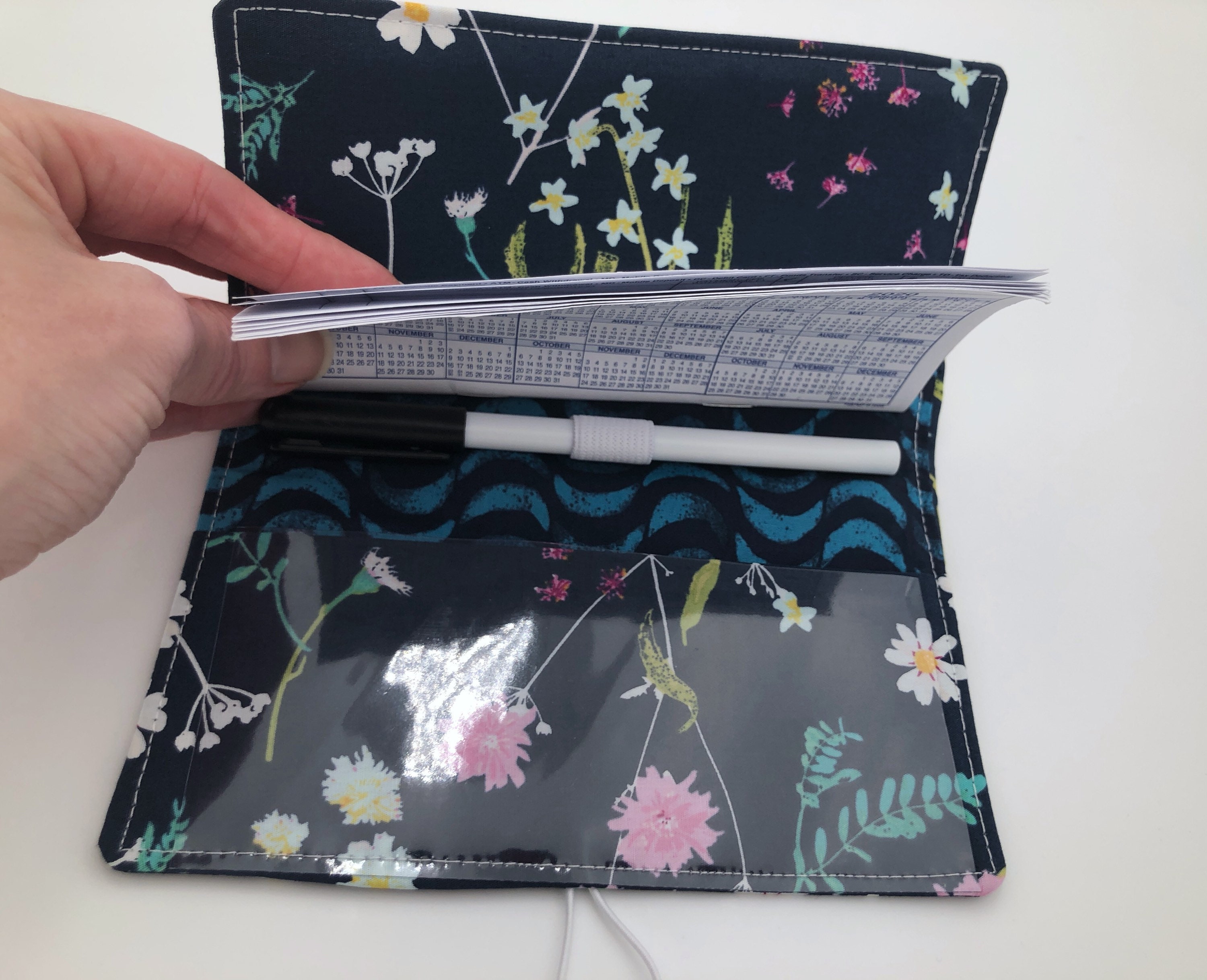 Duplicate Checkbook Cover Pen Holder Fabric Checkbook | Etsy