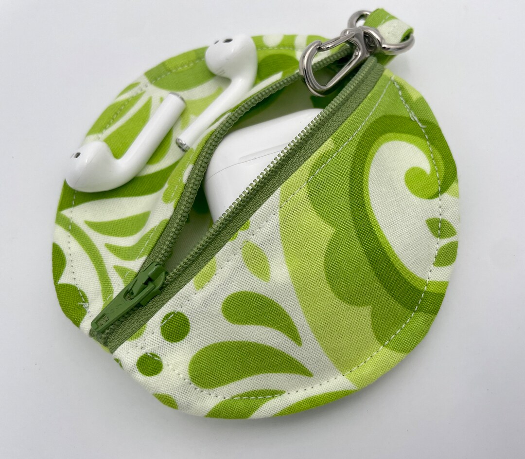 Ear Bud Pouch, Pacifier Pouch, Pacifier Pod Paci Pod, Circular Zipper ...