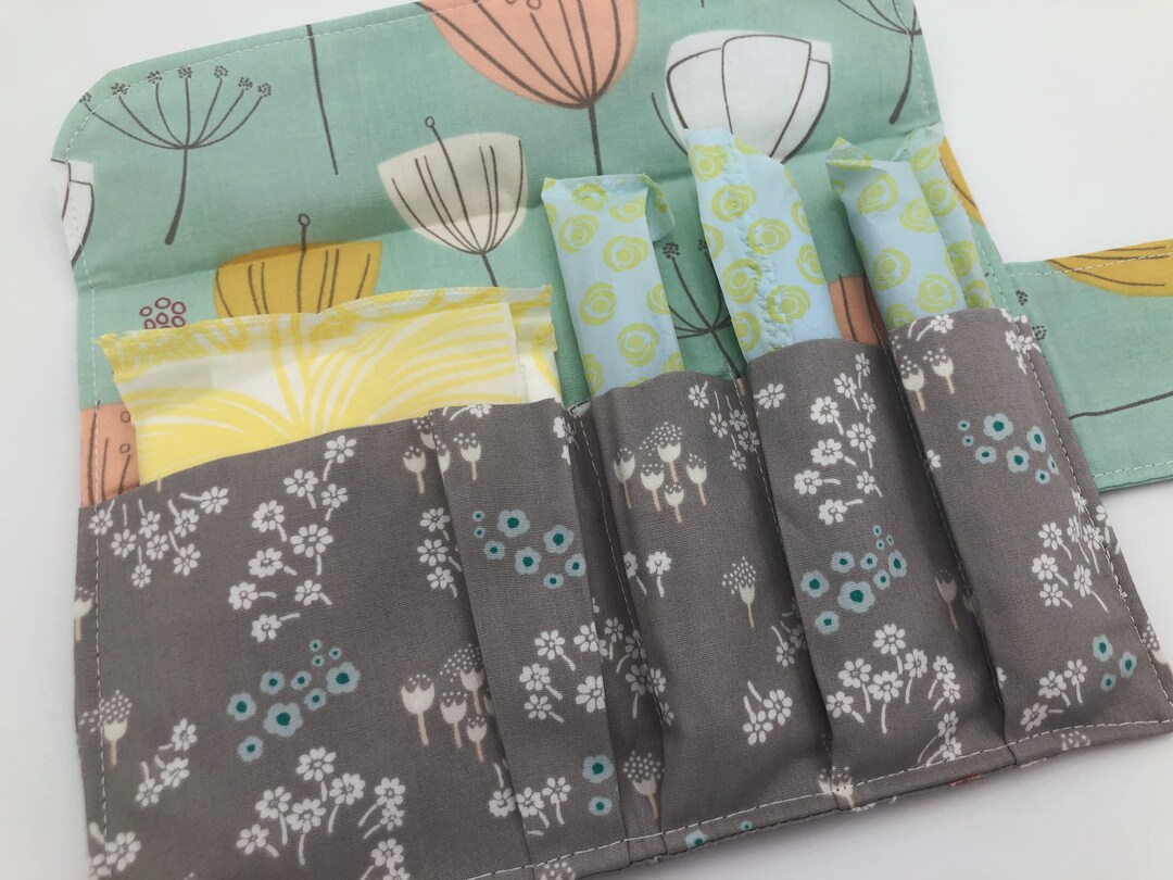 Privacy Pouch, Grey Tampon Case, Sanitary Pad Case, Pad Pouch, Tampon ...