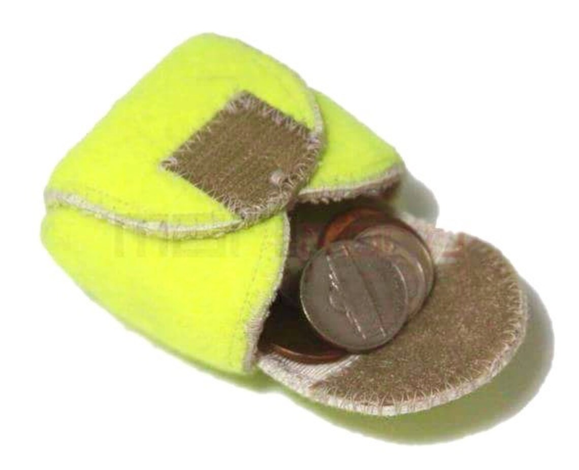Handmade Recycled Tennis Ball Mini Bag/ Change Holder | Etsy