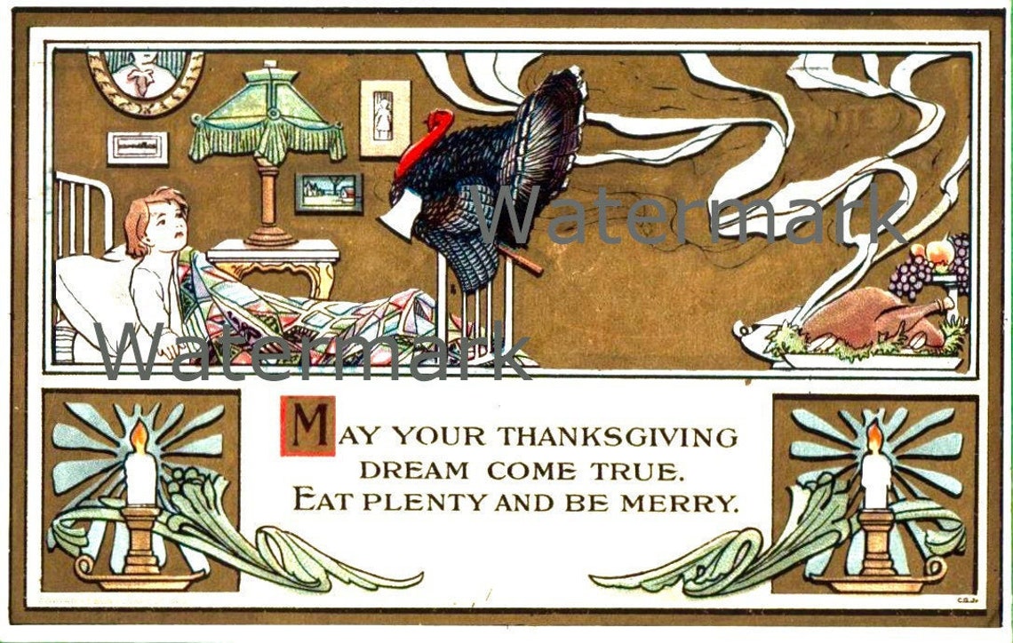 Vintage Thanksgiving Nightmare Turkey With Ax, Digital Download. - Etsy