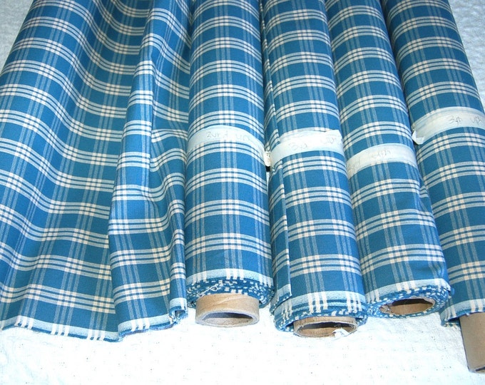 Blue Plaid Upholstery Fabric, 14 Yards Sturbridge Plaid, 4 Pieces - Etsy