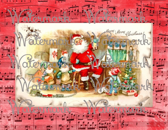 Victorian Elves Xmas Cards