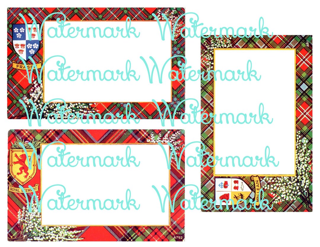 Vintage Victorian Scottish Clan Tartan "frames" for Your Photos ...