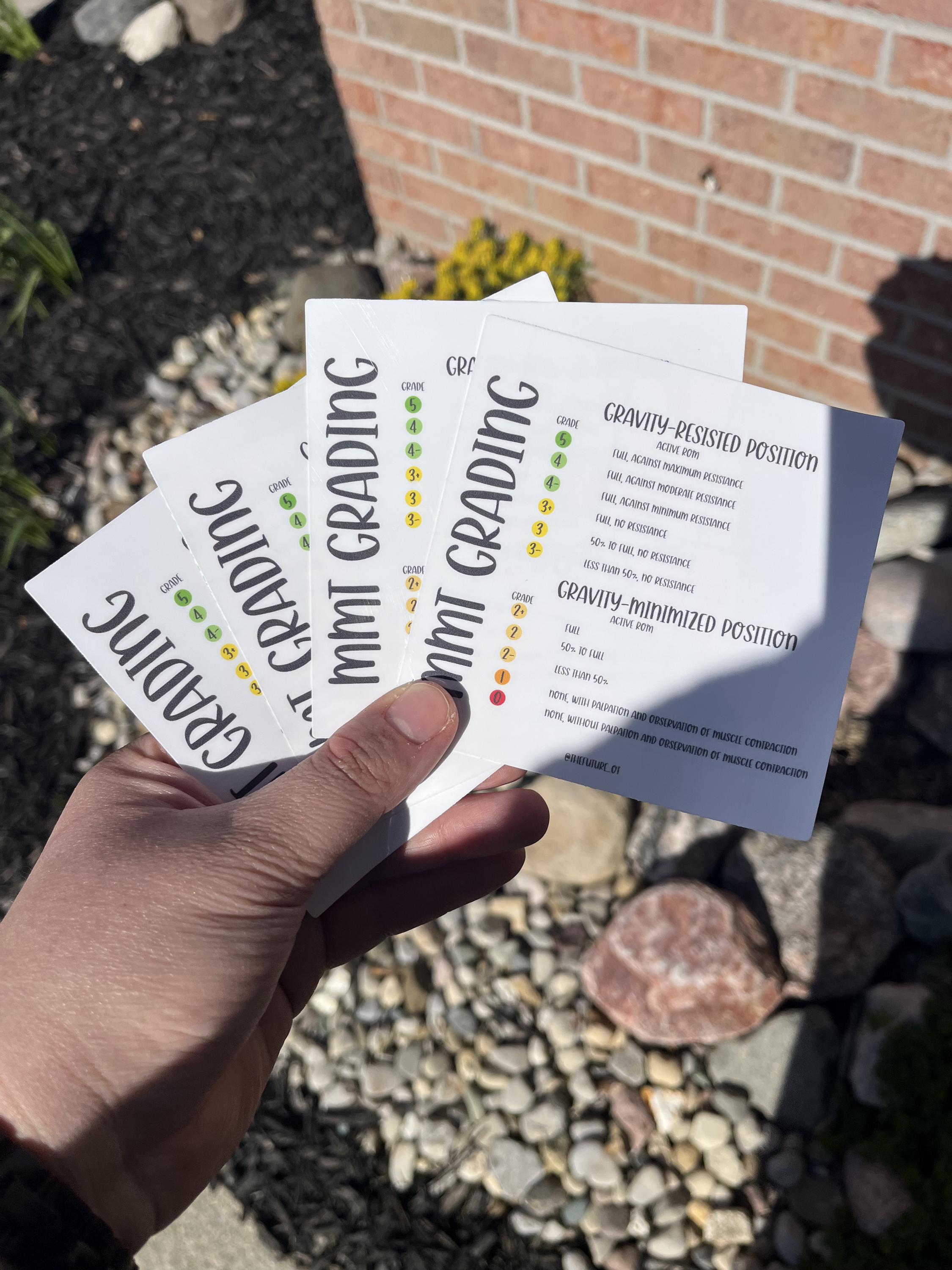 Manual Muscle Testing Grading Chart Sticker (5x5) - MMT - Perfect for ...