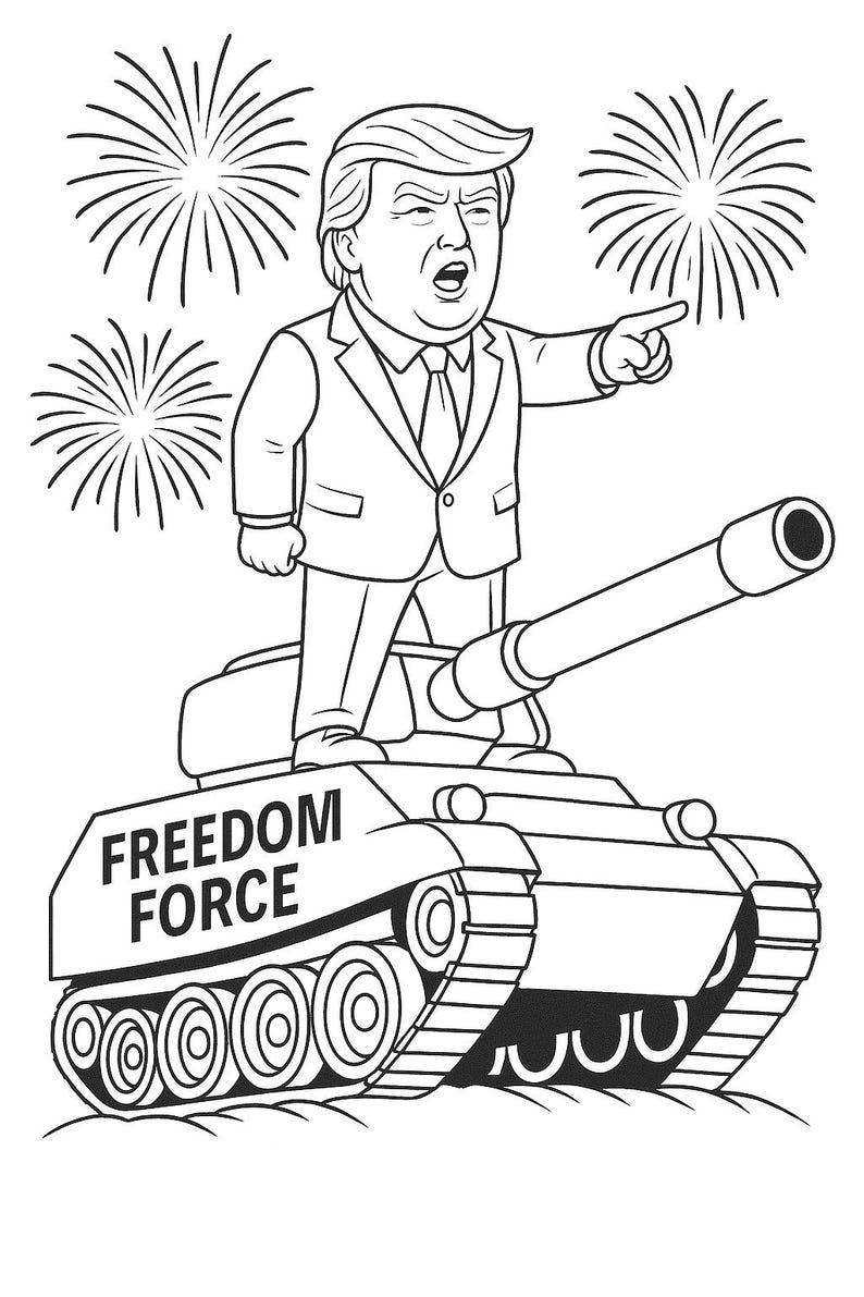 Trump Coloring Book, Patriotic Coloring Pages, 4th of July Kids ...