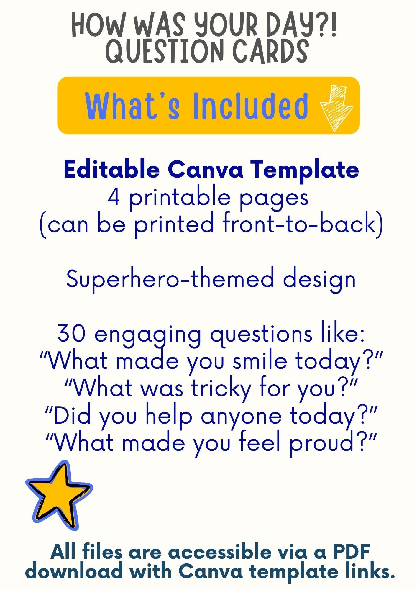 How Was Your Day?! Printable Conversation Starters for Kids | Super ...