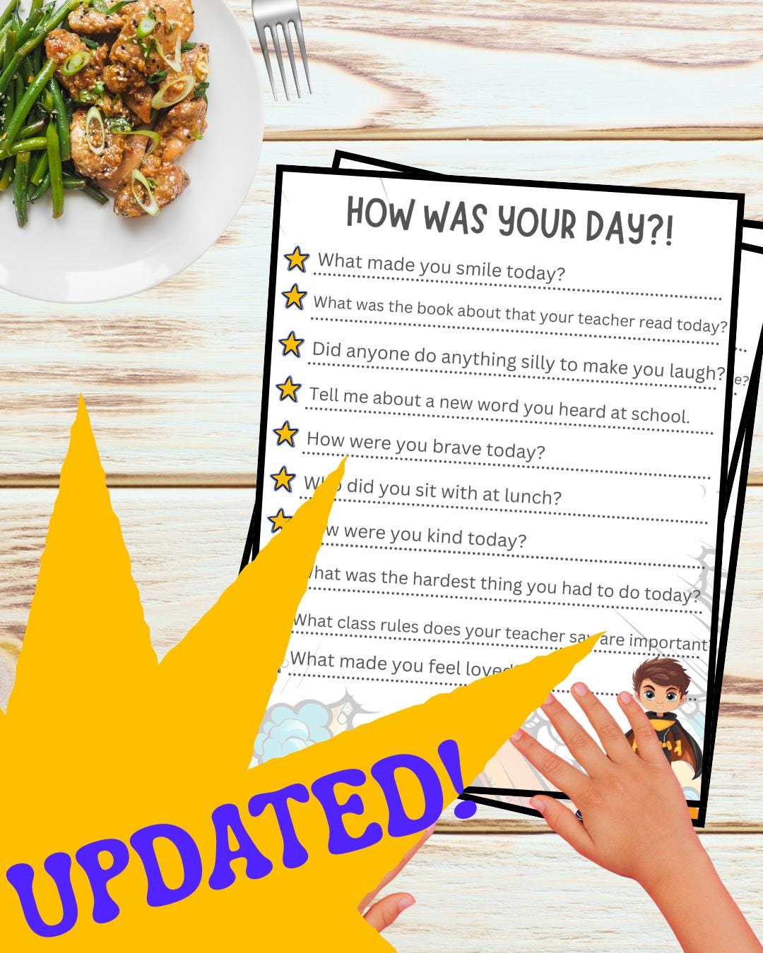 How Was Your Day?! Printable Conversation Starters for Kids | Super ...
