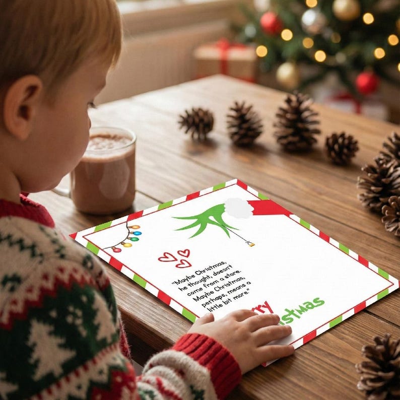 Christmas Handprint DIY Art Craft, the Grinch Handprint Ornament ...