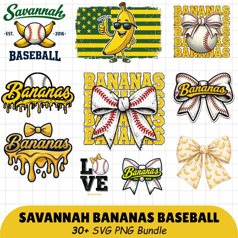 Savannah Bananas Logo Svg - Etsy