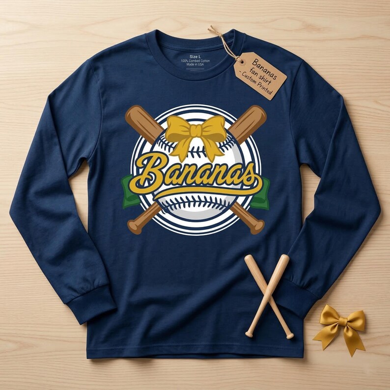 Savannah Bananas SVG PNG Bundle, Banana Baseball Logo Collection Drip ...