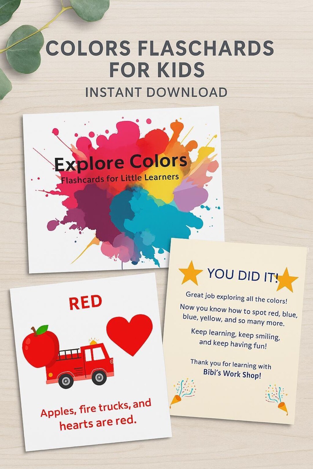 Explore Colors – Printable Flashcards for Kids | Toddler & Preschool ...
