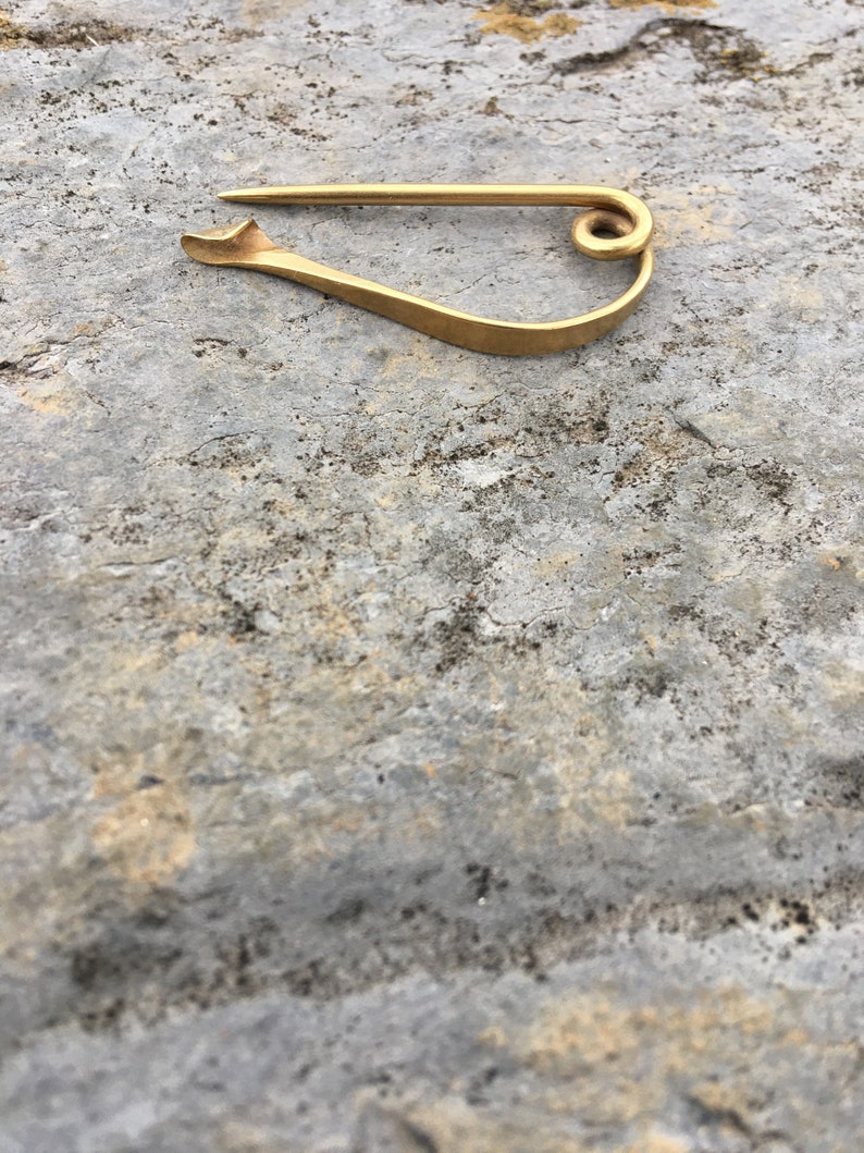 Hand Forged Brass Fibula | Etsy