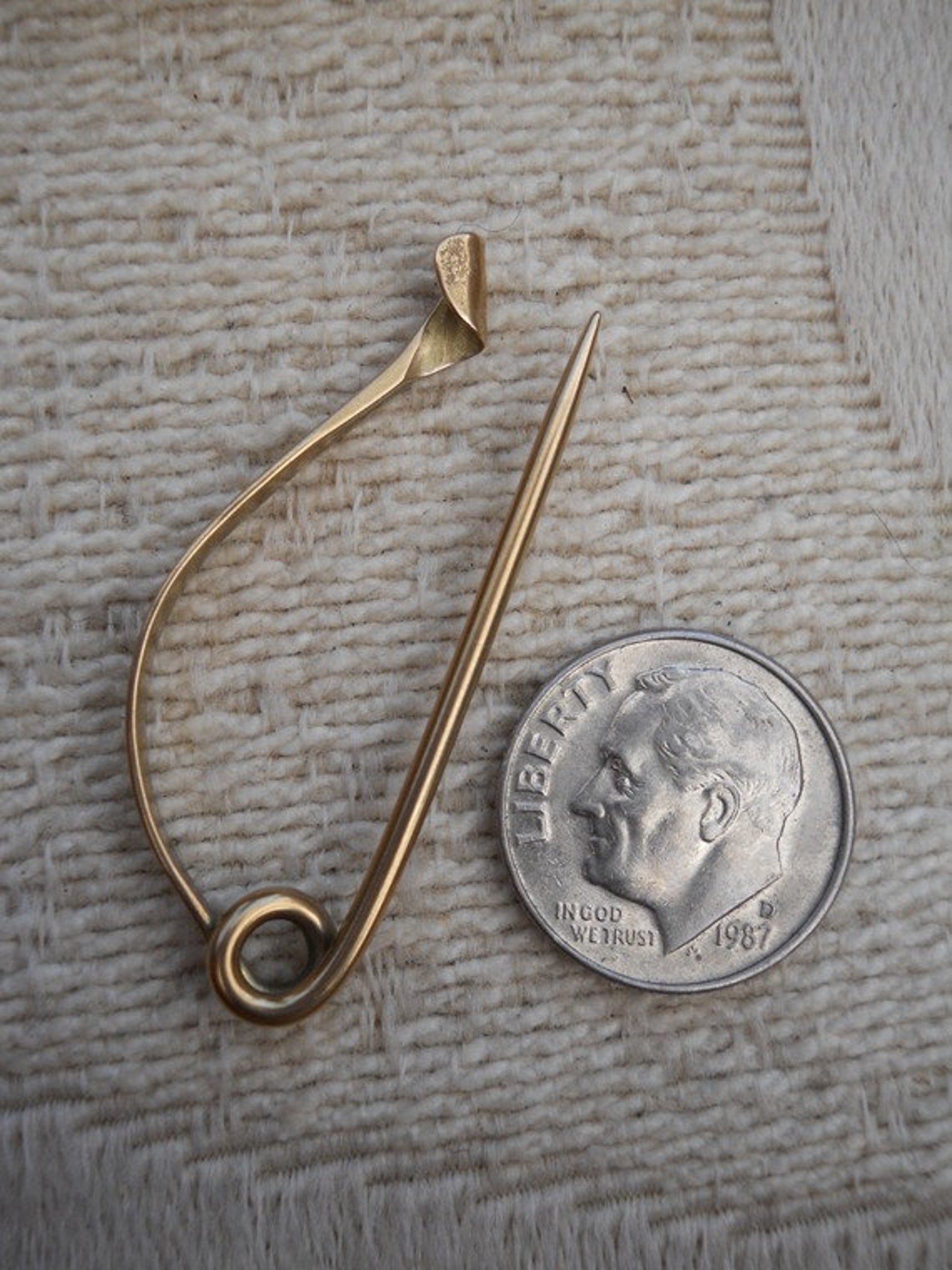 Hand Forged Brass Fibula - Etsy