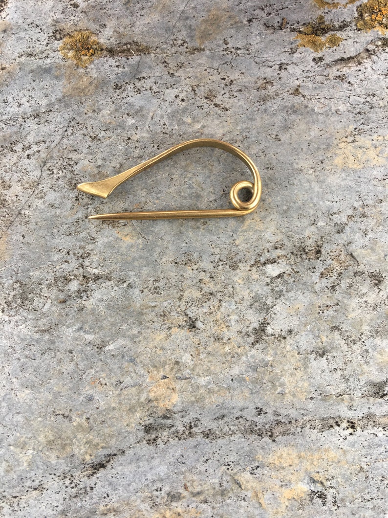 Hand Forged Brass Fibula | Etsy